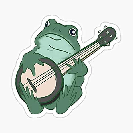 Amazon.com - Banjo Frog Sticker - Sticker Graphic - Auto, Wall, Laptop ...