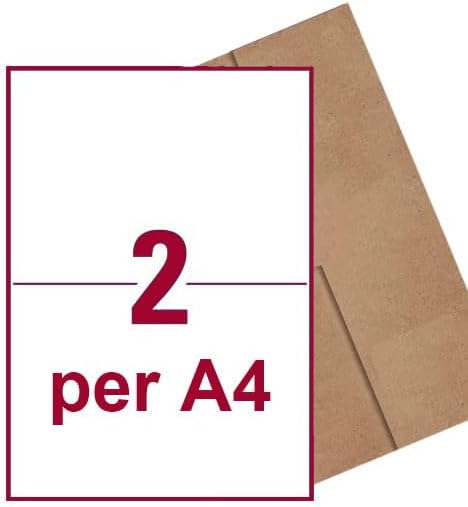 [2 Per Page] A4 Self Adhesive Address Labels Laser Inkjet Print Mailing ...