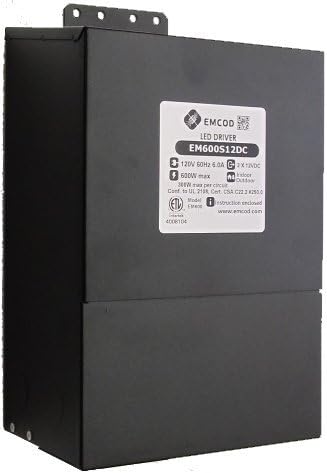 EMCOD LED Driver EM600S24DC, EM Series, 600W, 24V DC - Amazon.com
