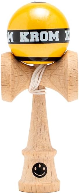 Amazon.com: KROM Kendama MIKRO Yellow – Mini Kendama Made of Beech Wood ...