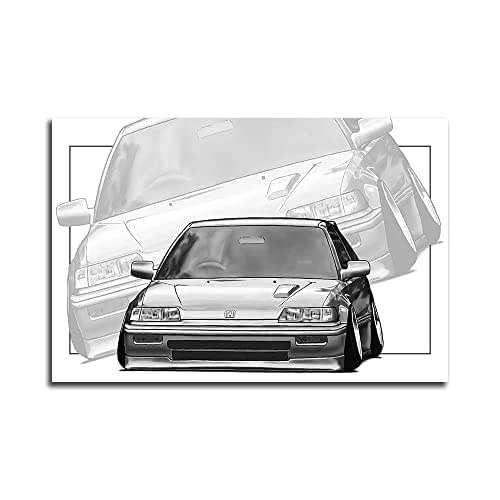 Amazon.com: JDM Import tuner Fan Art Drawing Civic Drift Drifting ...