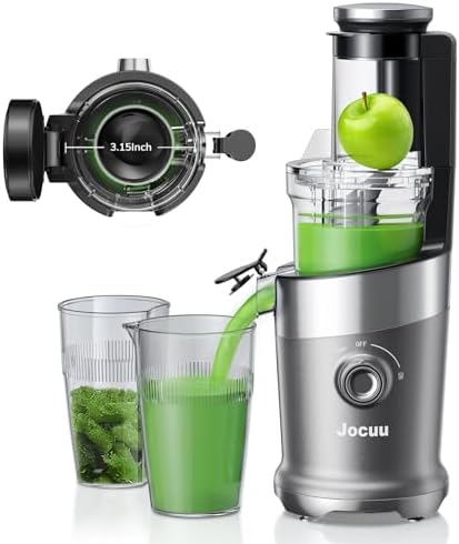 Amazon.com: Jocuu Cold Press Juicer Machine with Large Feeding Chute ...