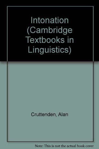 Amazon | Intonation (Cambridge Textbooks in Linguistics) | Cruttenden ...