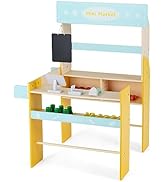 Maxmass Wooden Kids Kitchen, Children Role Play Toy Kitchen with 12 ...