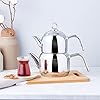 Amazon.com | KARACA Urban Mini Metal Teapot Set, Stainless Steel ...