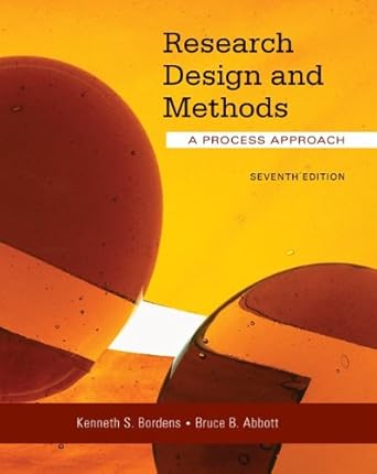 Research Design and Methods: A Process Approach: Bordens, Kenneth ...