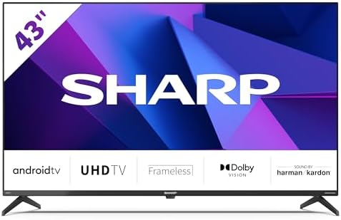 SHARP 43 inch 43FN2KA 4K Ultra HD HDR Smart LED TV Freeview Play ...