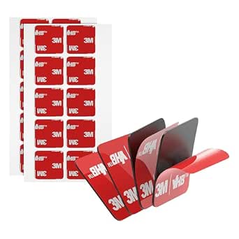 3M Double Sided Adhesive Pads Heavy Duty VHB 25MM x 25MM 0.6MM Thick 20 ...