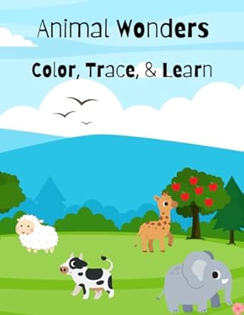 Animals Coloring, Writing, and Learning book for Kids: Educational ...