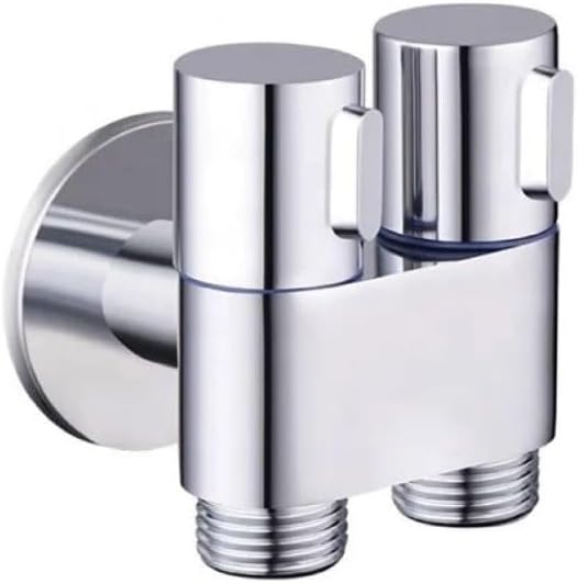 Aquieen Luxury Series Wall Mounted Chrome Finish 2 - Way Angle Valve ...