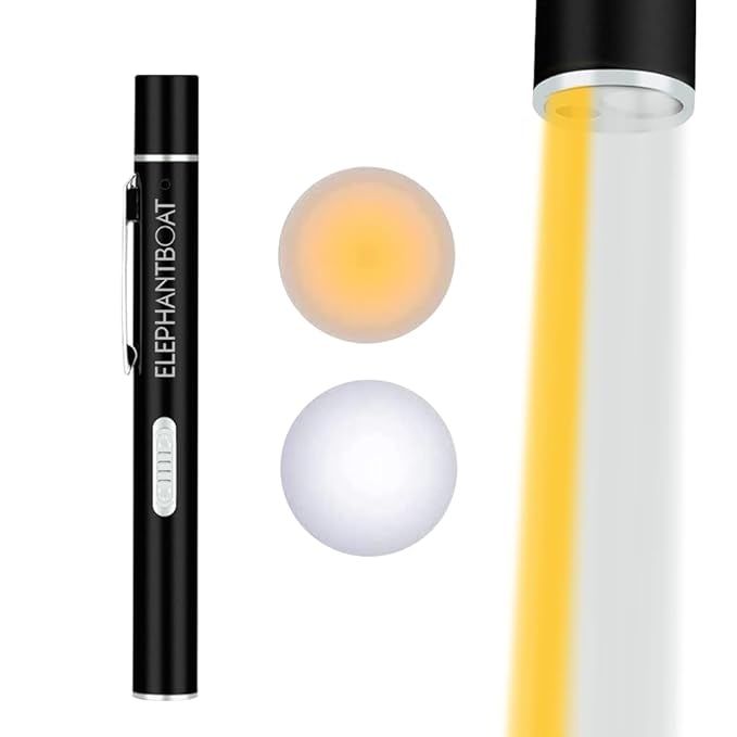 ELEPHANTBOAT® Dual Light Pen Torch for Doctors Nurses - USB ...