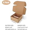 Amazon.com: Serwrsw 8x8x4 Shipping Boxes Set of 6, Small Cardboard ...