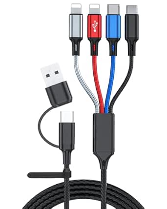 Amazon.com: seynli 6-in-1 Multi Charging Cable 6ft, Charging Cables for ...