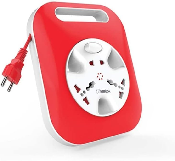 EMBOX 2 Pin and 3 Pin Multi Plug Socket-5 Meter Extension Board-Flex ...