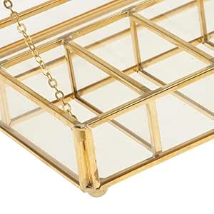 ADITYA Geometric Glass Grids Jewelry Box Tabletop Succulent Plants ...