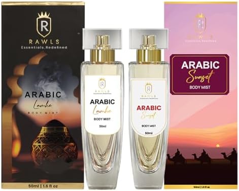 RAWLS Body Mist for Women & Men Combo Arabic Sunset & Arabic Lamhe ...