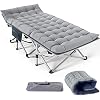 Amazon.com: Slsy Folding Camping Cot for Adults with Pad, Padded ...