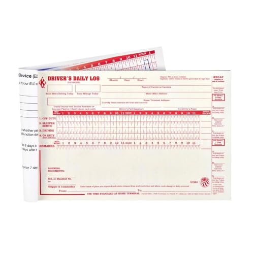 ELD Backup Driver Log Book 5-pk. with Detailed Driver Vehicle - Want It All