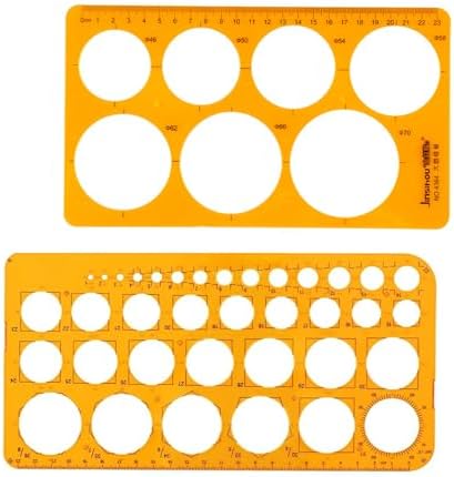 Semazz Circle Stencil Template,2 pcs Circle Template Drawing Stencil with 36 Circles Plastic ...