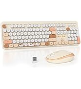 Amazon.com: Mosptnspg 2.4G Colorful Keyboard, 104 Key Pink Wireless ...