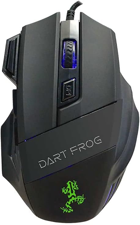 Amazon.com: Dart Frog Gaming Mouse with LED Lights, Black, Small ...