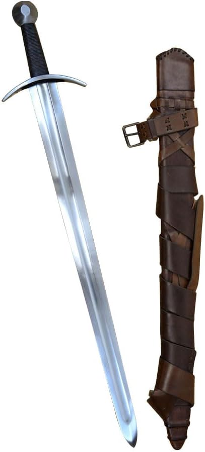 Amazon.com : Knightly Arming Sword with Scabbard and Integrated Sword ...