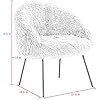 Amazon.com: Ana Rose Fur Accent Chair - Metal Legs | Upholstered ...