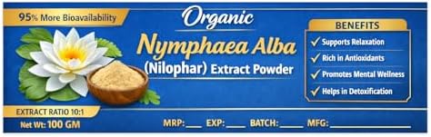 Buy Organic Nymphaea Alba (Nilophar) Extract Powder Pack of 100 GM ...