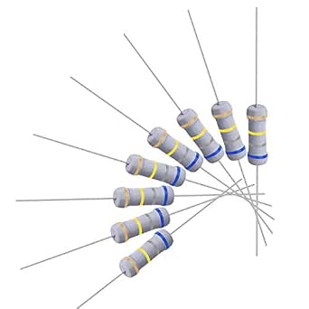 Amazon.com: uxcell 100Pcs 680K Ohm Resistor, 1W 5% Tolerance Metal ...