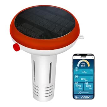 Amazon.com : YINMIK Solar Charged Pool Monitor, WiFi pH and Salinity ...