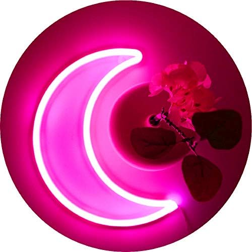 Hopolon Moon Neon Signs, LED Neon Light for Party Supplies, Girls Room ...