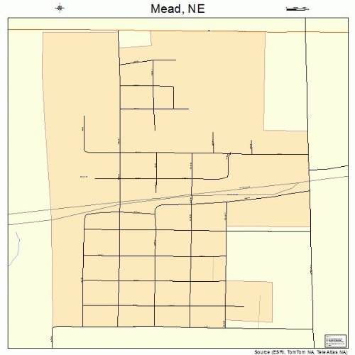 Amazon.com: Large Street & Road Map of Mead, Nebraska NE - Printed ...