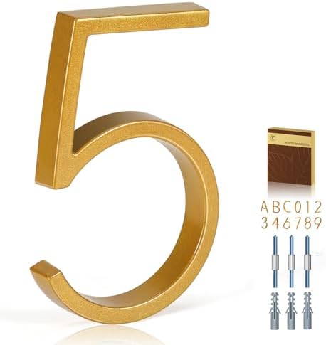 Amazon.com: YIPLED 5 Inch House Numbers for Outside, Metal Address ...
