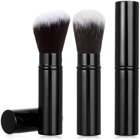 Amazon.com: 2 Pack Retractable Make Up Brushes，Travel Angled Powder ...