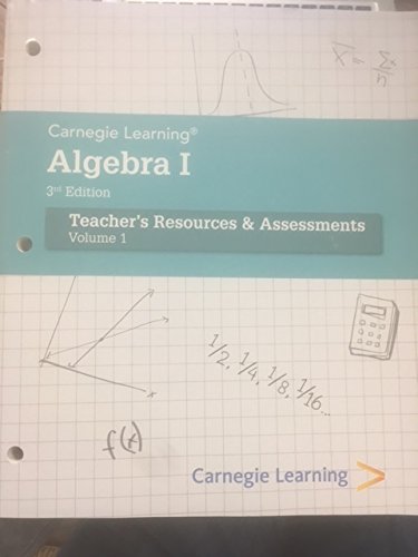 Carnegie Learning Algebra 1 TRA Volume 1: unknown author: 9781609726423 ...