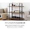 Amazon｜LOWYA ロウヤ ラック オープンシェルフ 収納 ディスプレイ 棚 木目調 ナチュラル スチール 3段 幅100cm｜オープンシェルフ・ラック オンライン通販