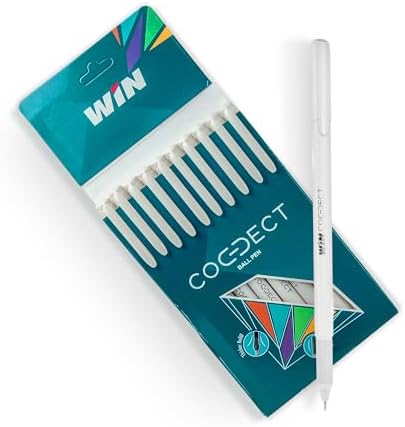 WIN Connect Ball Pens | 20 Black Ink Pens | 0.7 mm Tip | Elastic Grip ...