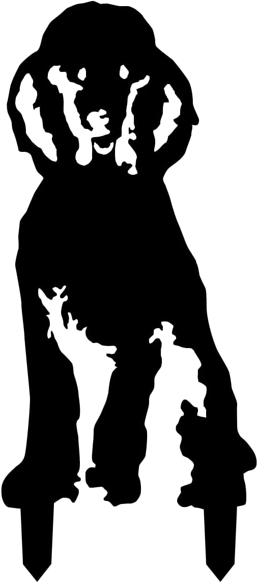 Amazon.com : Metal Dog Silhouette - Memorable Poodle Dog Statue Garden ...
