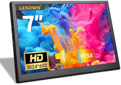 7 inch Monitor IPS 1024x600 LCD Display Monitor HDMI Small Portable ...