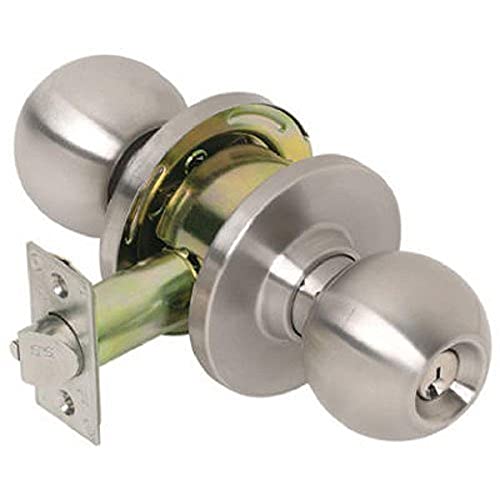 Tell Manufacturing CL100006 Storeroom Lockset, Satin Stainless Steel ...
