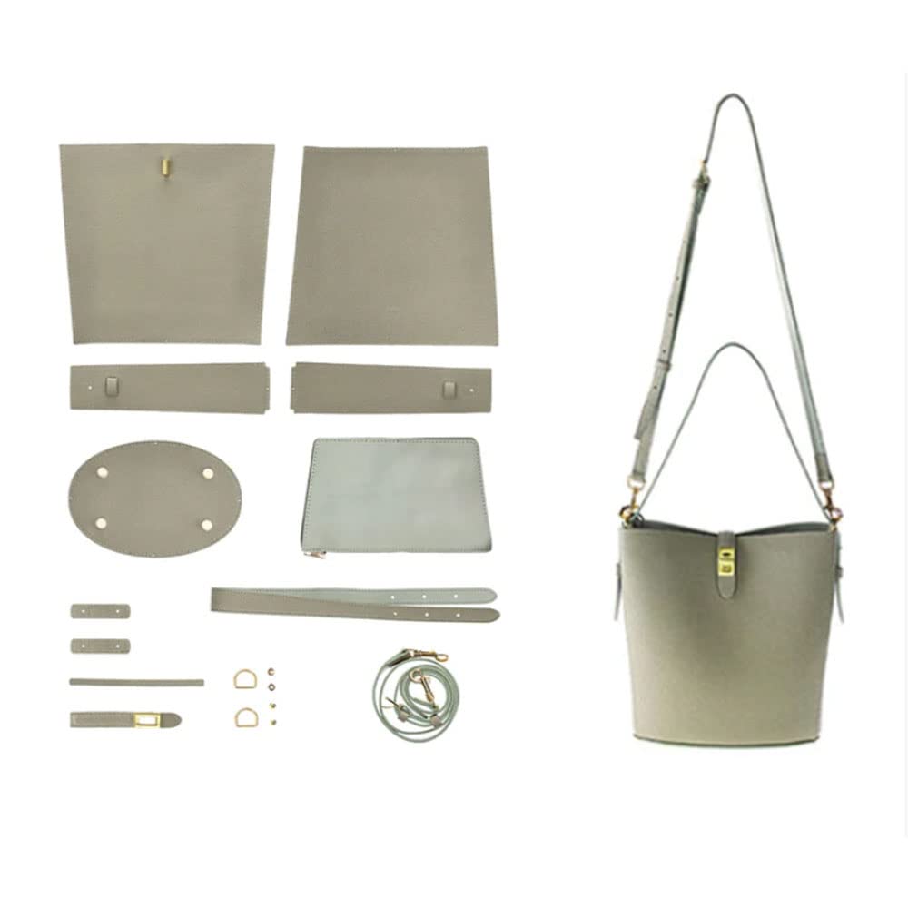 Amazon.com: POPSEWING Leather Simple Bucket Crossbody Bag DIY Kit, DIY ...