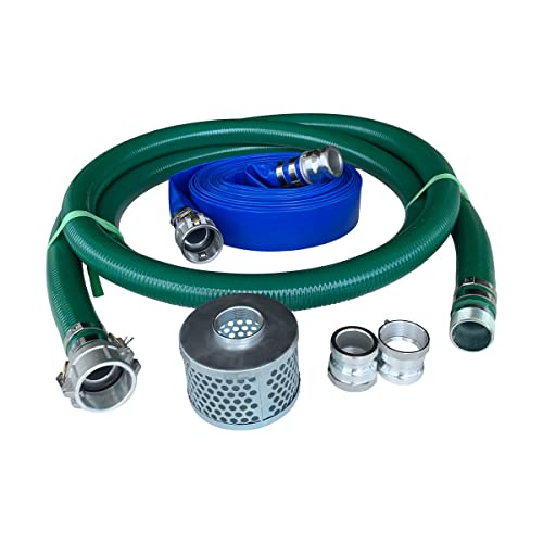 Snapklik.com : 2 Pump Hose Kit, Includes 2 Inch X 20 Ft Green PVC ...
