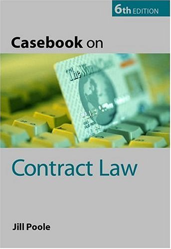 Casebook on Contract Law: Poole, Jill: 9780199260591: Amazon.com: Books