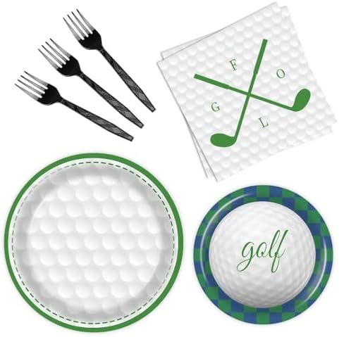 Amazon.com: RVXHUA 150PCS Golf Party Decorations - Disposable Plates ...
