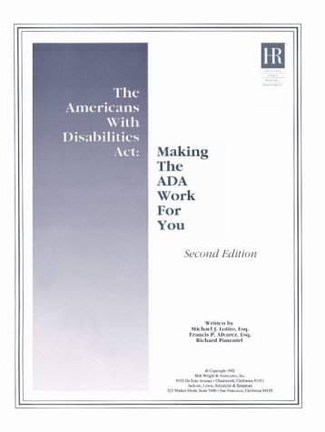 Americans With Disabilities Act: Making the Ada Work for You: Pimentel ...
