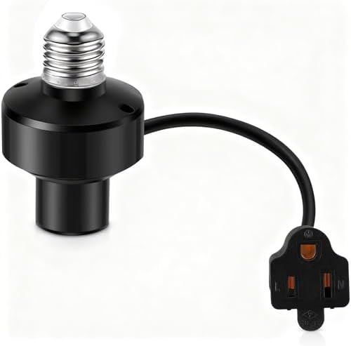 Enhon 1 Pcs 3 in 1 Light Socket Outlet Adapter, E26 Light Socket to ...