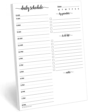 Amazon.com : 321Done Daily Schedule Planning Notepad - 50 Sheets (8 ...