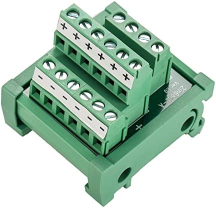 Amazon.com: Jienk 2 in 6 Out Terminal Blocks Module, 25A DIN Rail ...