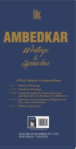AMBEDKAR: Writings & Speeches (A Five Volume Compendium) : Jadhav ...