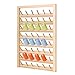 48 Spool Wooden Thread Holder Thread Organizer with Hanging Hooks for ...
